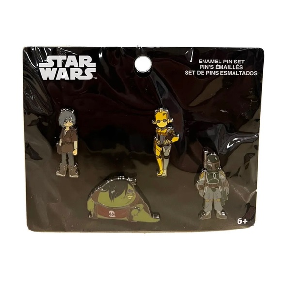 Funko | Accessories | Funko Star Wars Enamel Pin Set Boba Fett Jabba ...